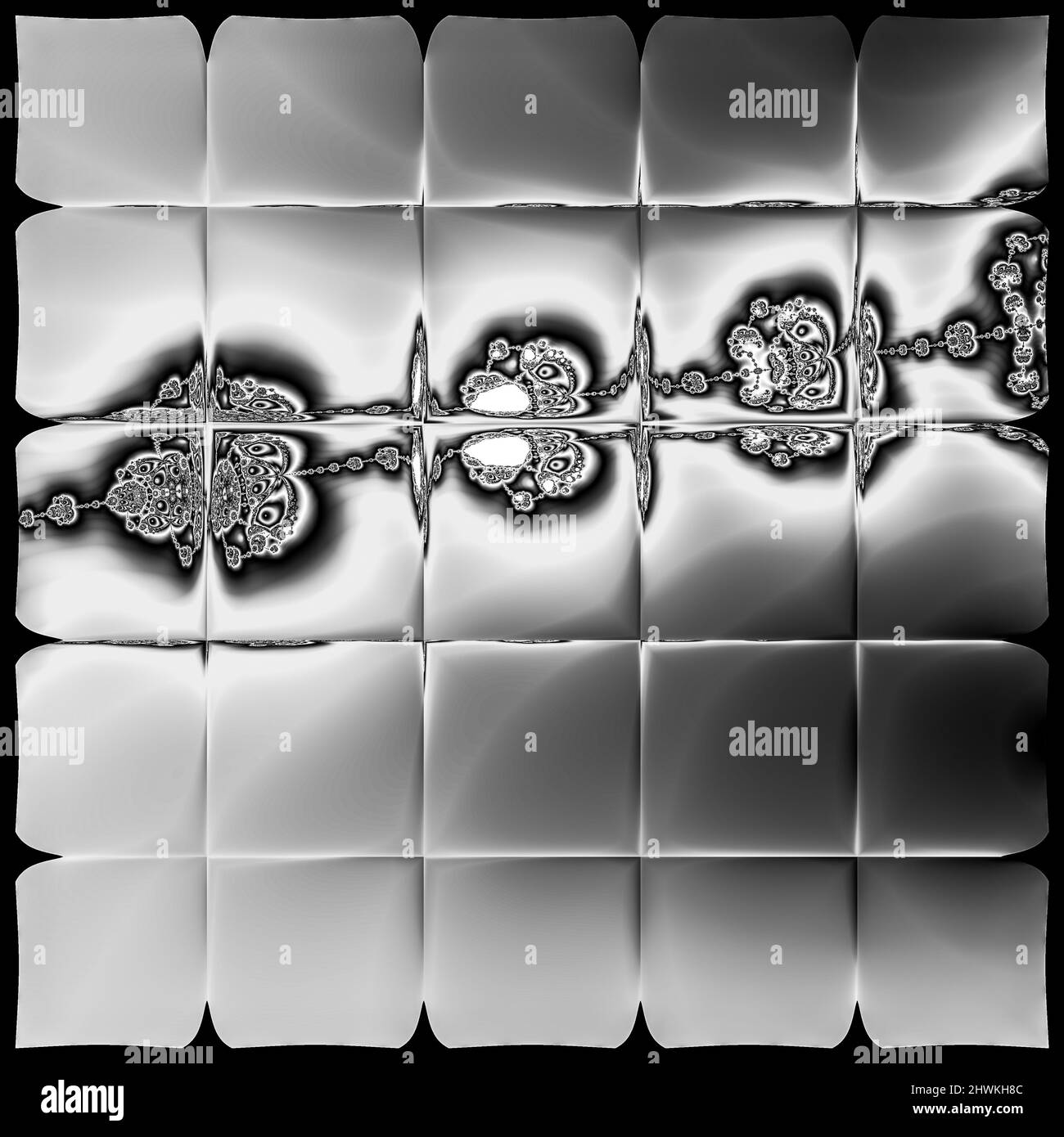 Heart with fractals Black and White Stock Photos & Images - Alamy