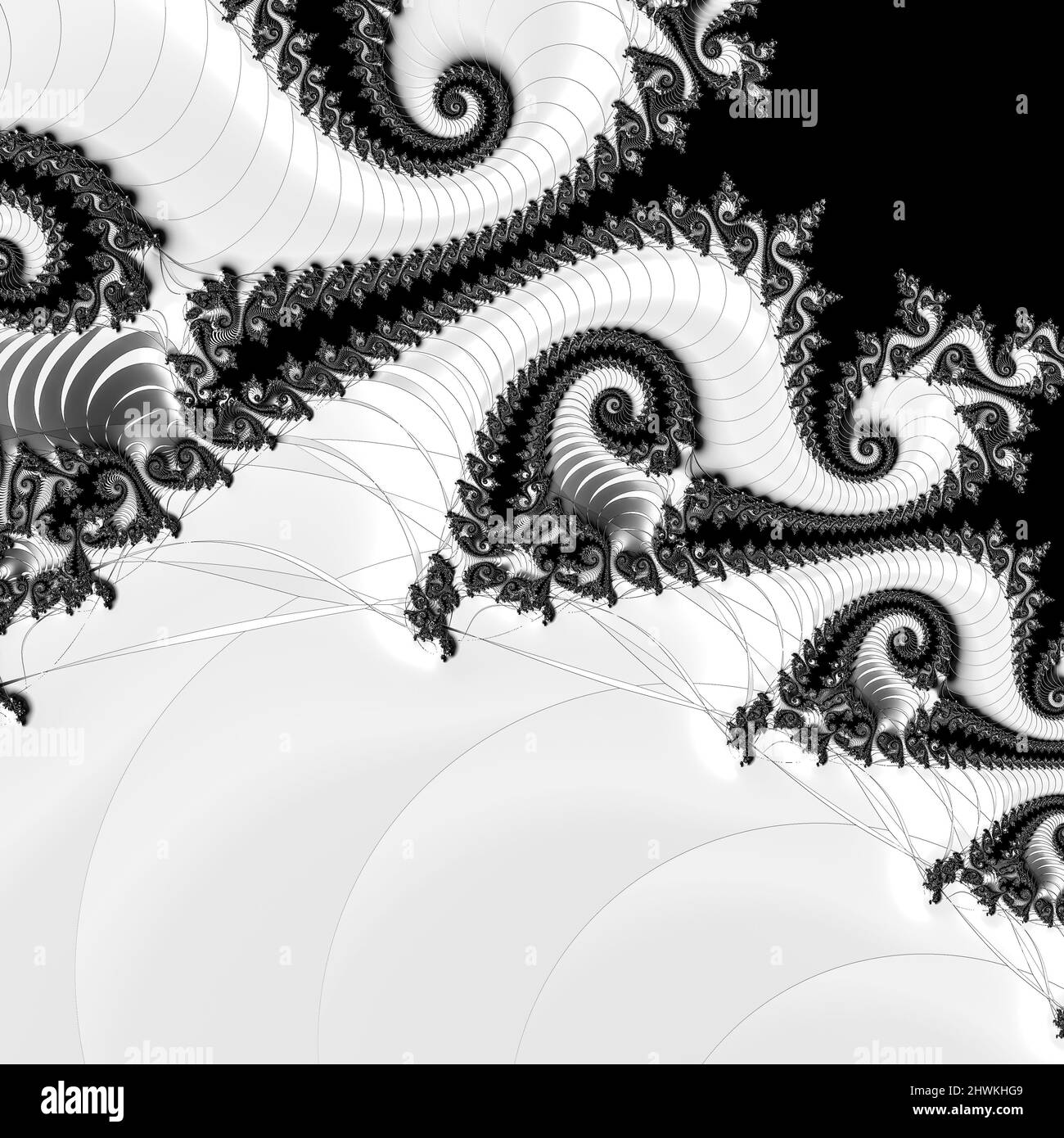 Heart with fractals Black and White Stock Photos & Images - Alamy