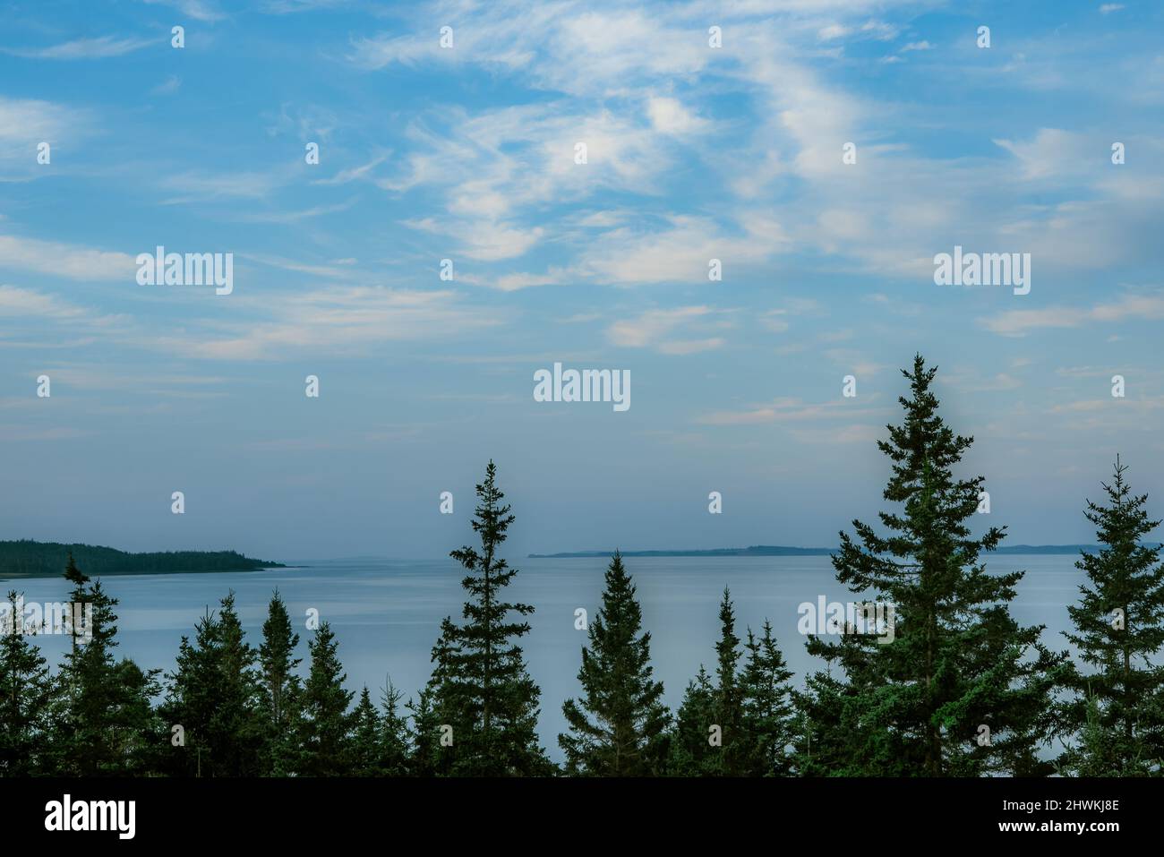 Early morning dawn view of atlantic bay Stock Photo - Alamy