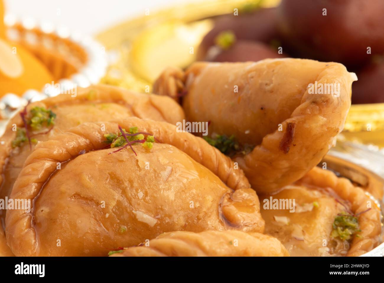 Indian Mithai Gujia Also Called Gujiya, Pirukiya, Pirukia, Pedakiya ...