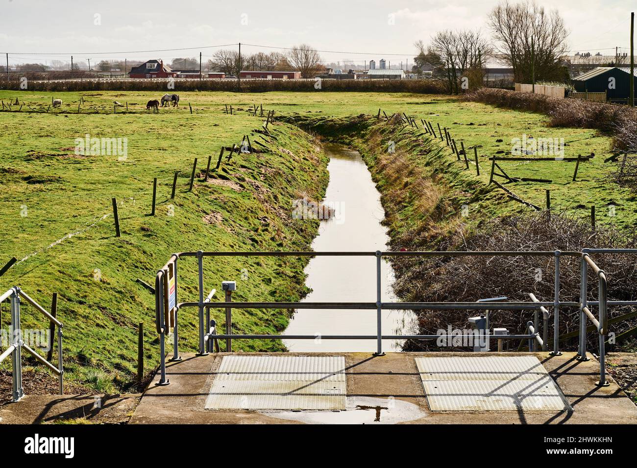 Stream leading into water pumping station controlling levels during ...