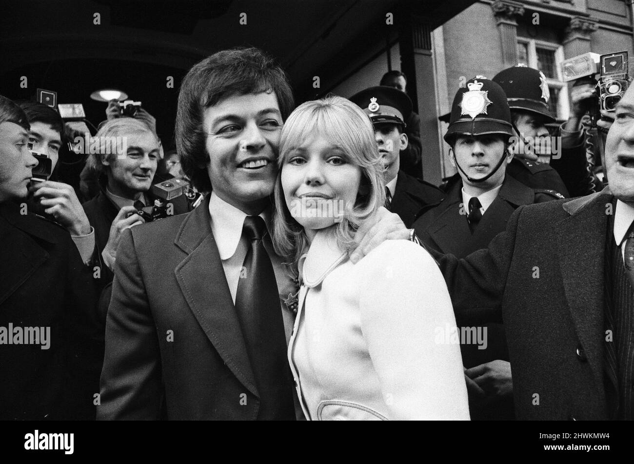 The wedding of Tony Blackburn and Tessa Wyatt at Caxton Hall, London ...