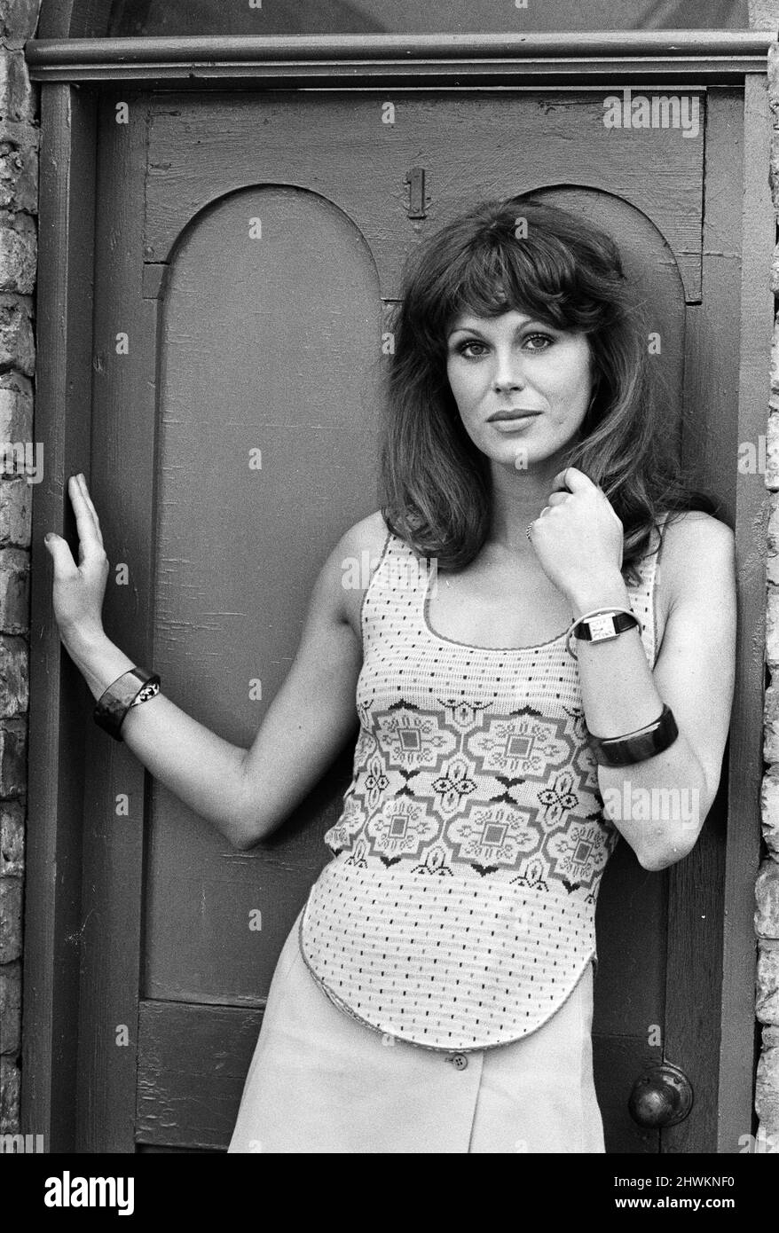 Actress Joanna Lumley pictured on the set of Coronation Street. 5th ...