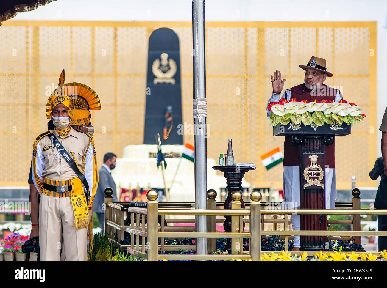 Union Home Minister, Amit Shah delivers a speech during 53rd raising ...