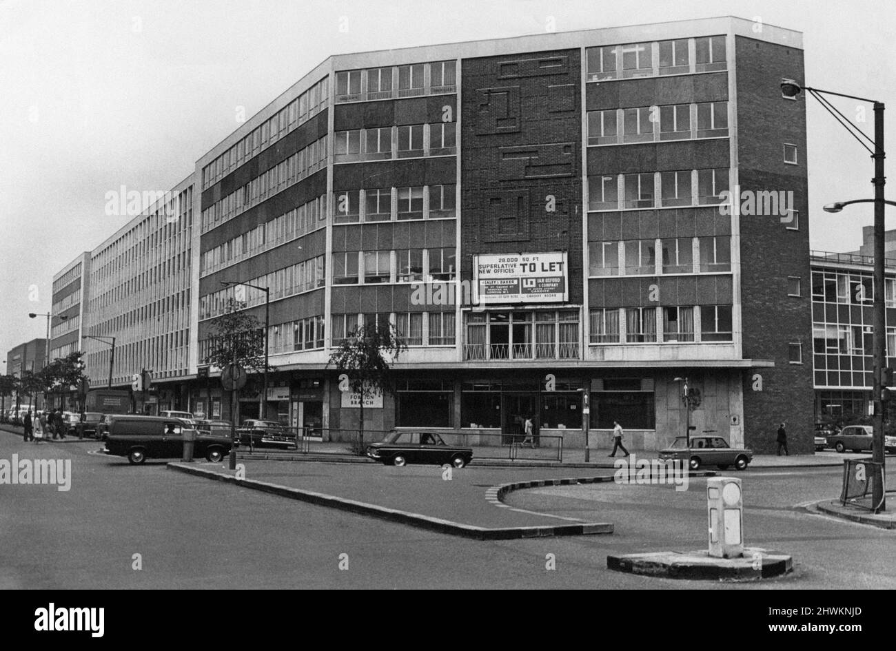 St David's House, Wood Street, Cardiff, Wales, 6th September 1972 Stock ...