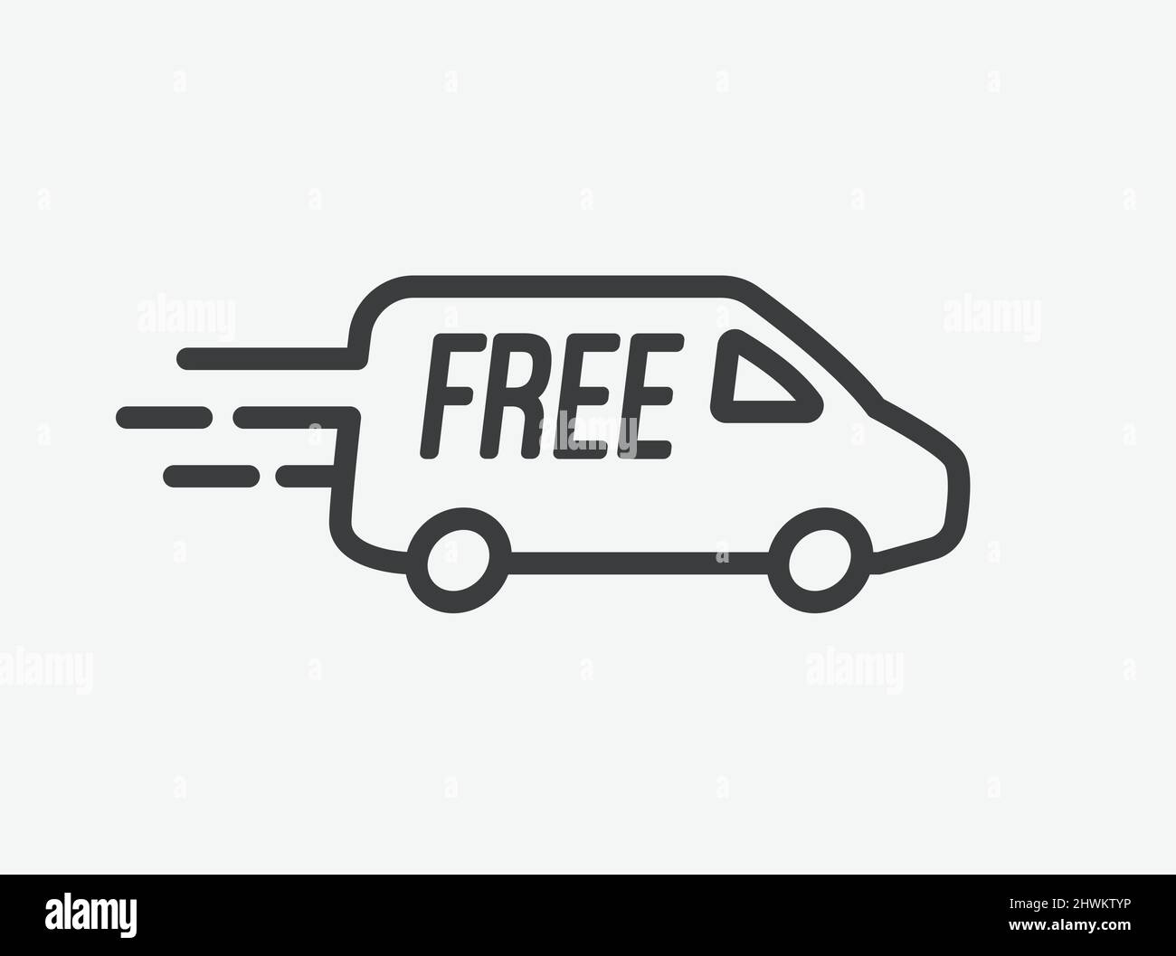 Free shipping flat white Cut Out Stock Images & Pictures - Alamy