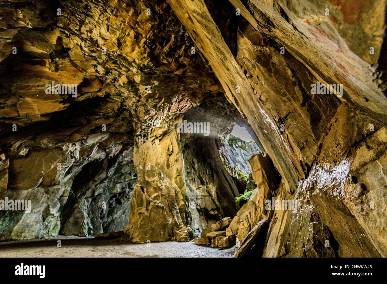 Cathedral Quarry, Little Langdale Valley, English Lake District ...