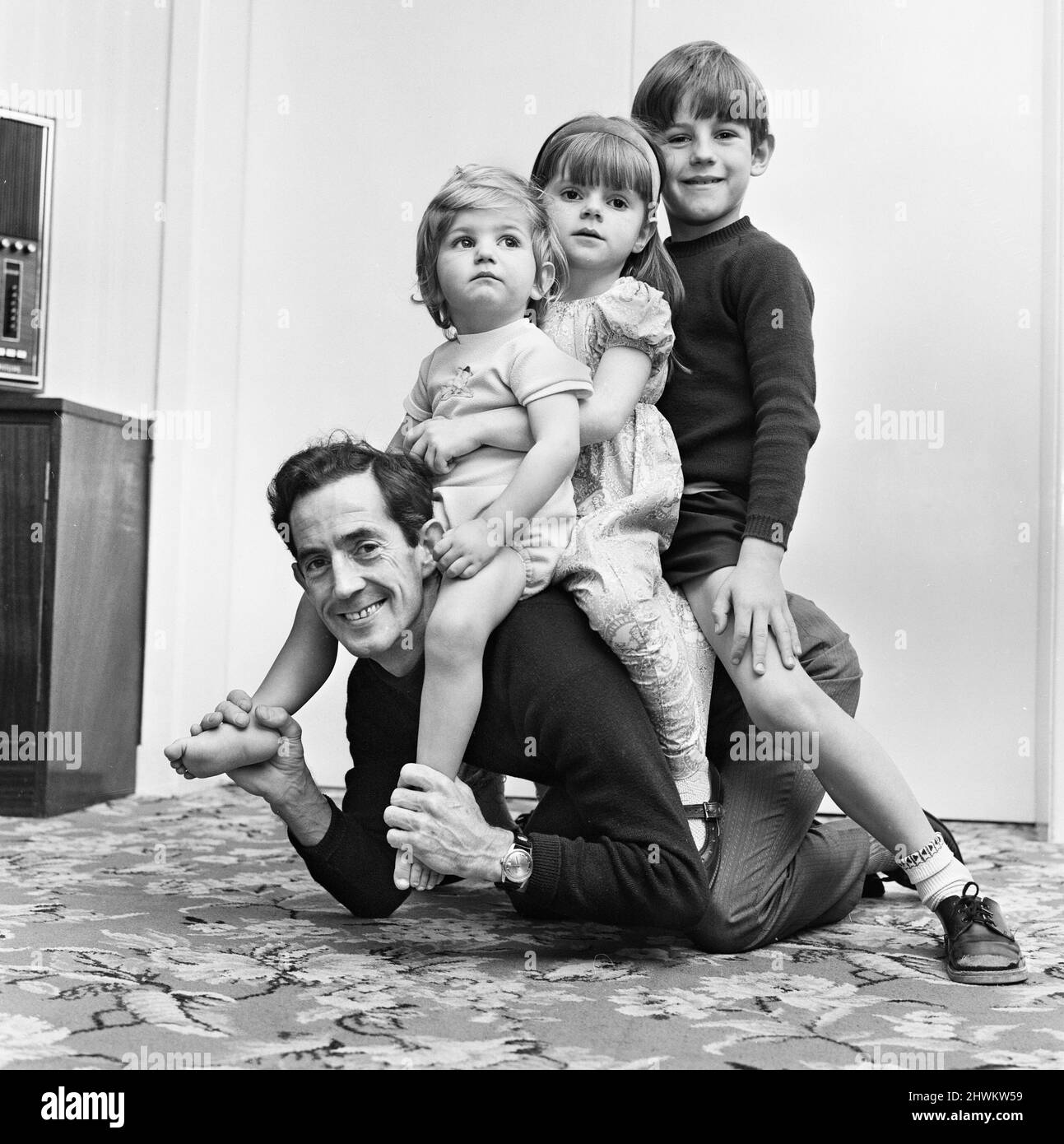 Irish jockey Johnny Roe relaxing at home with his family. 7th November ...