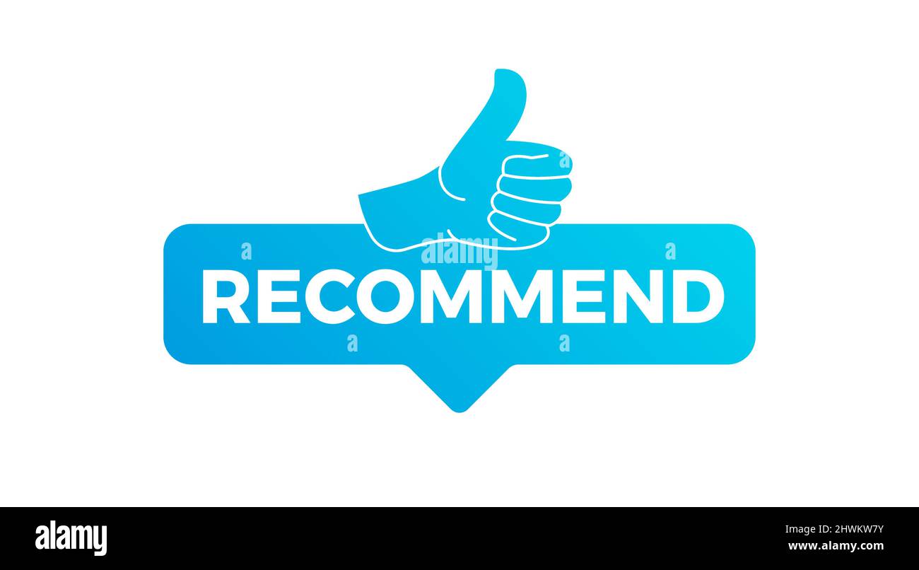 Recommend Flat Design Color Label Stock Vector Image & Art - Alamy