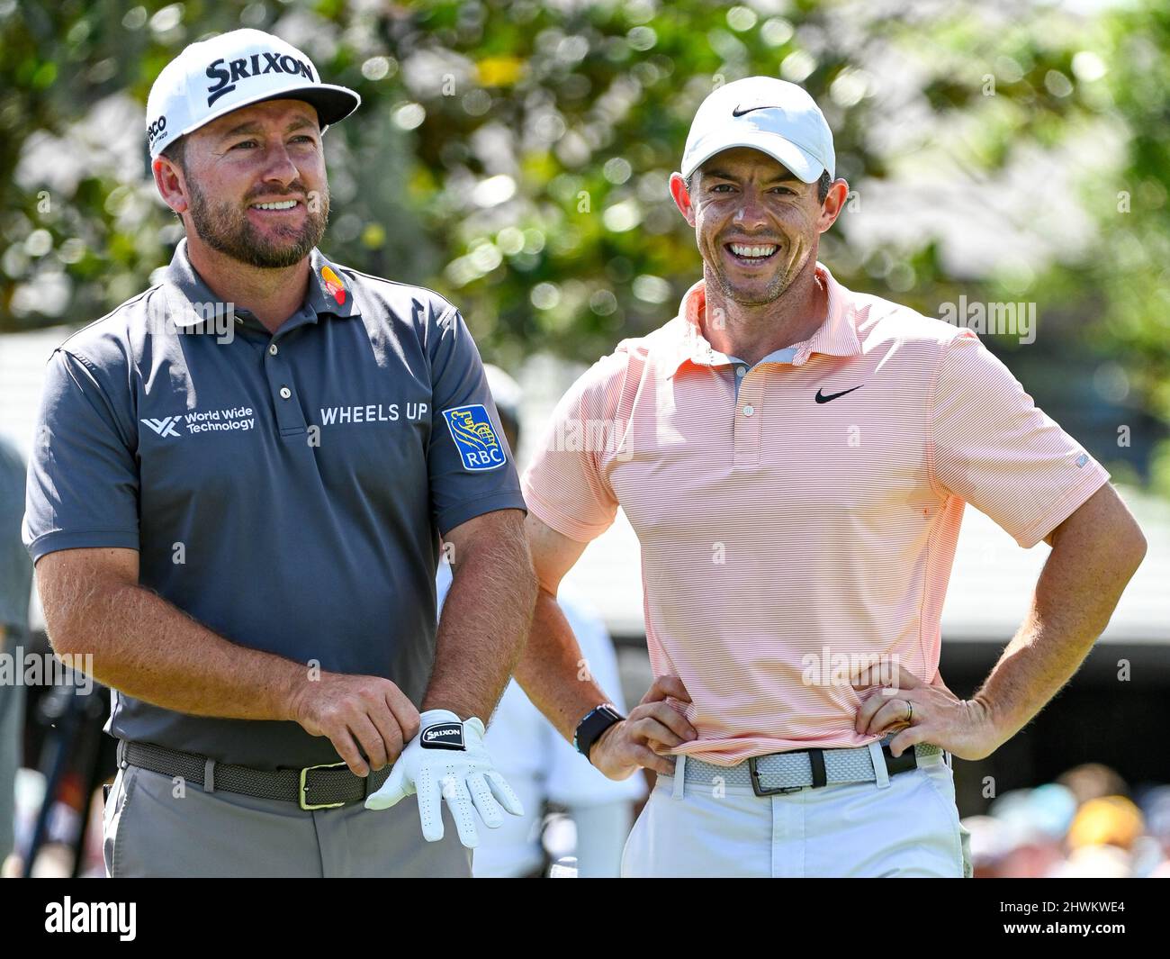 Orlando, FL, USA. 6th Mar, 2022. Graeme McDowell of Northern Ireland (l ...