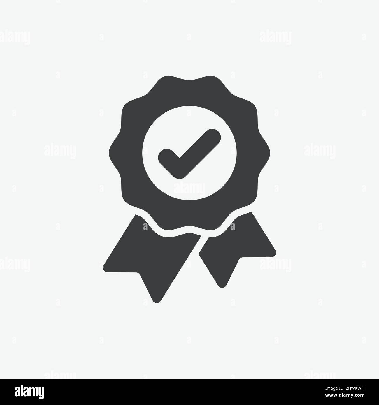 Check Mark Ribbon Approved Flat Design Icon Stock Vector Image & Art ...