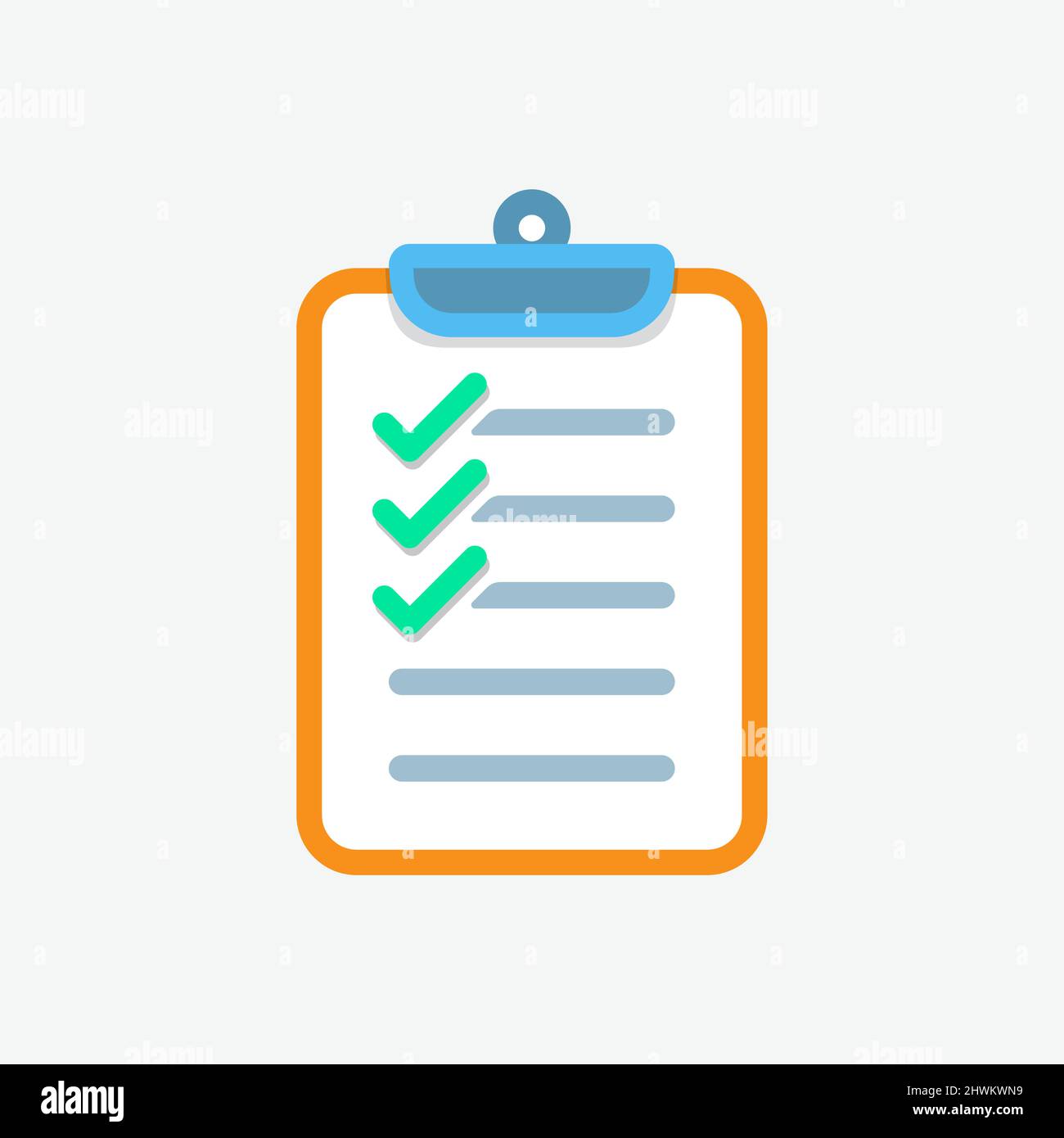 Checklist Color Flat Design Icon Stock Vector Image & Art - Alamy