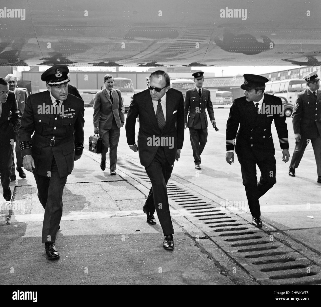 Secretary of State for Defence Lord Carrington pictured leaving ...