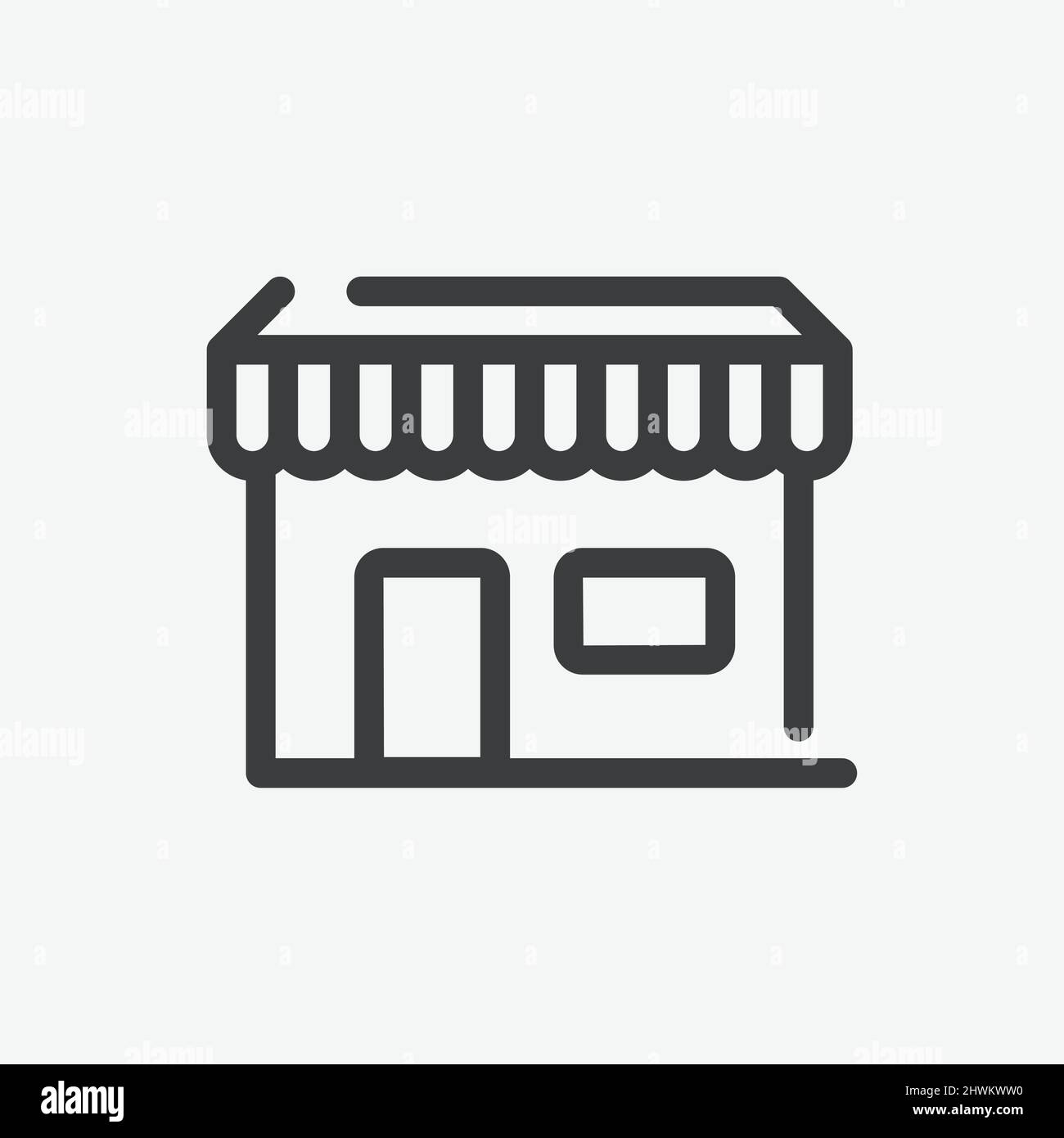 Supermarket building icon outline Cut Out Stock Images & Pictures - Alamy