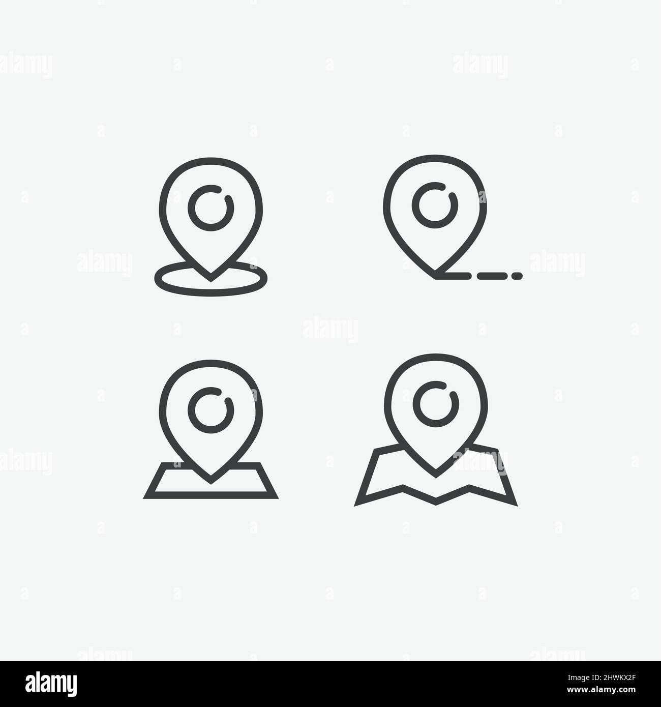 Location Pin Map Flat Design Icon Set Stock Vector Image & Art - Alamy