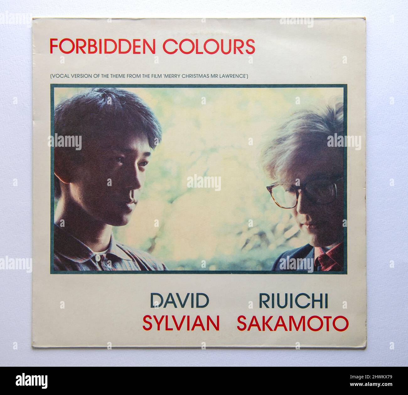 Picture cover of the 12" single version of Forbidden Colours from the ...
