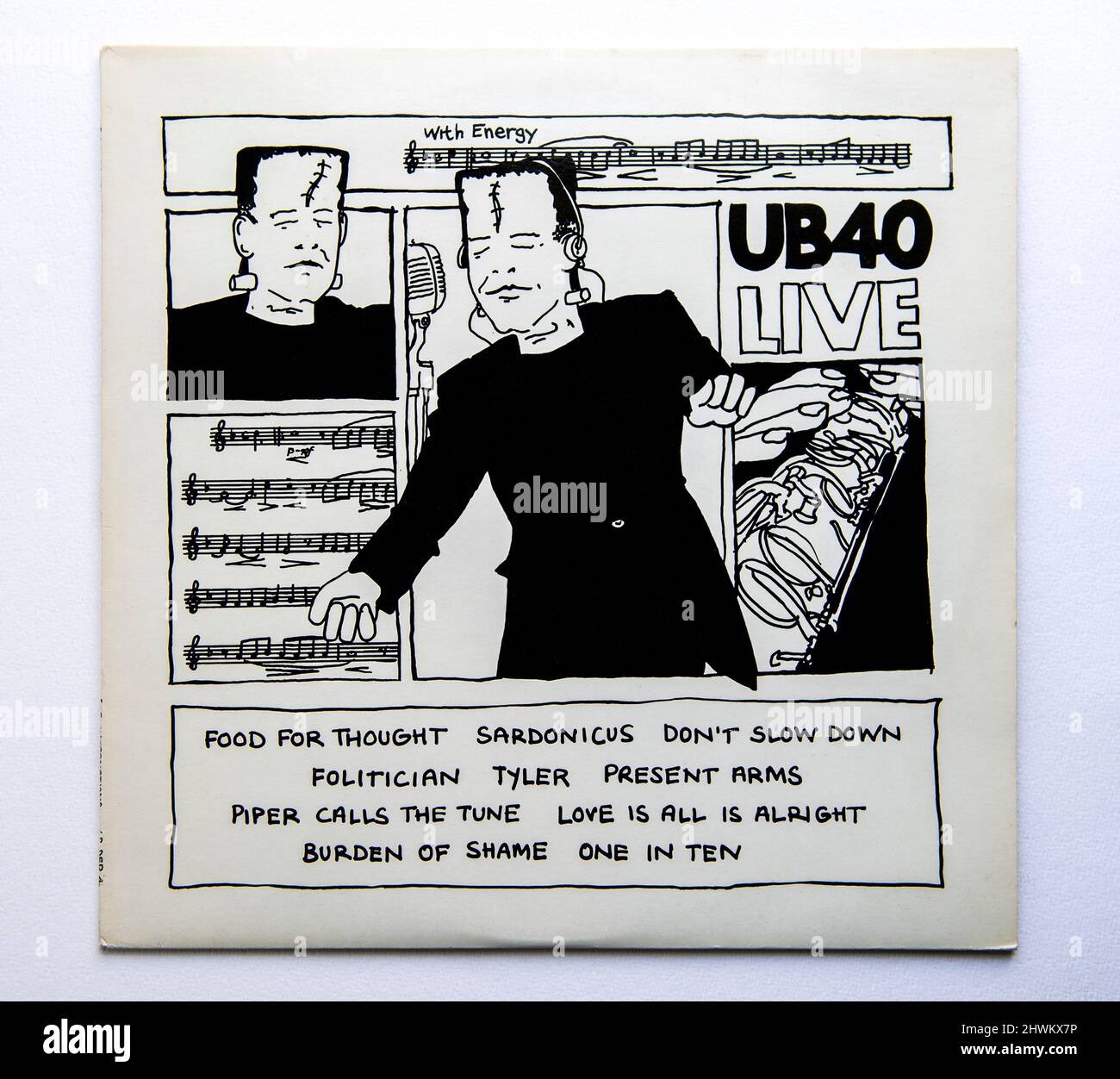 LP cover of UB40 Live, an album of live concert recordings by British ...