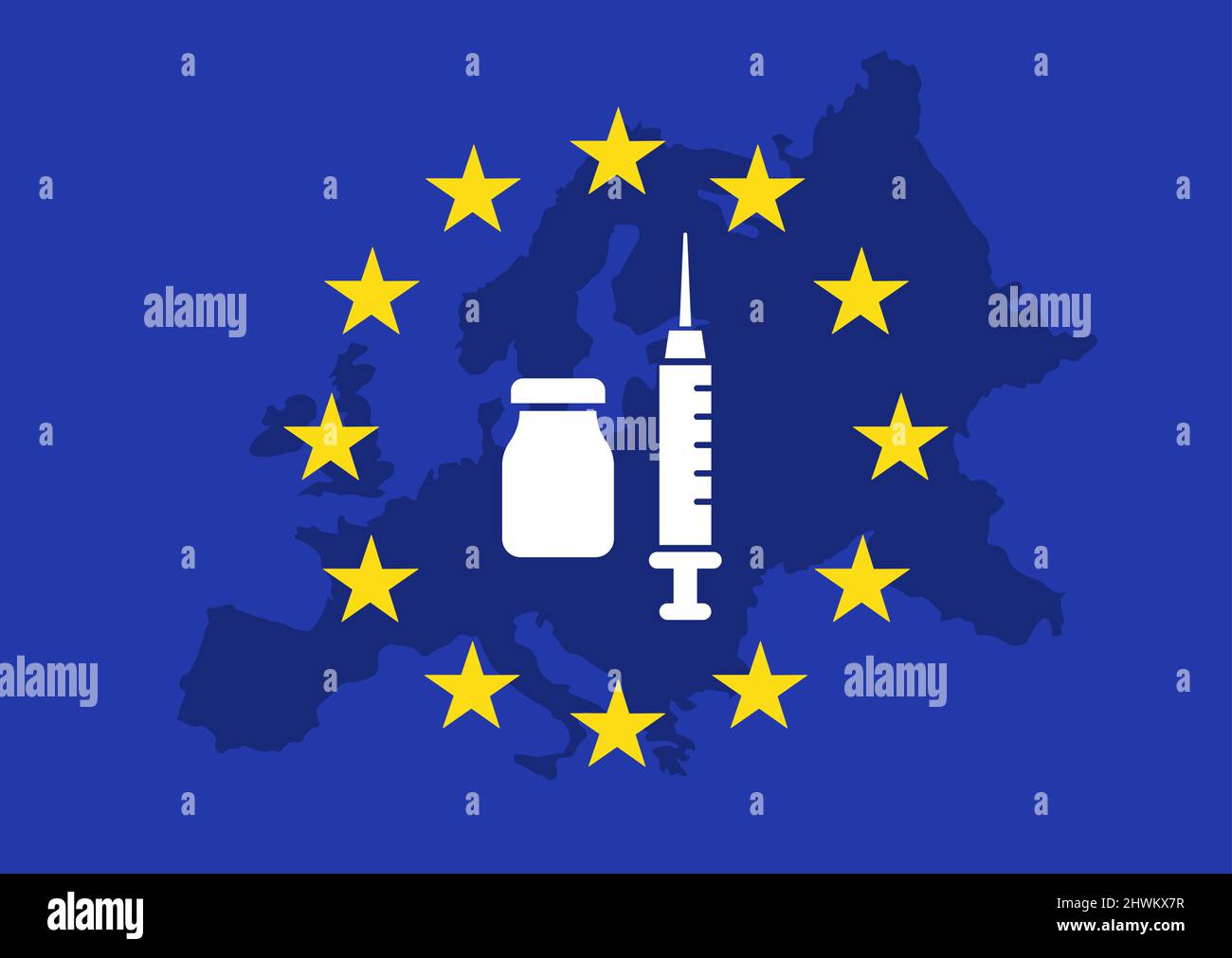 Europe Union Flag Vaccine Icon Stock Vector Image & Art - Alamy