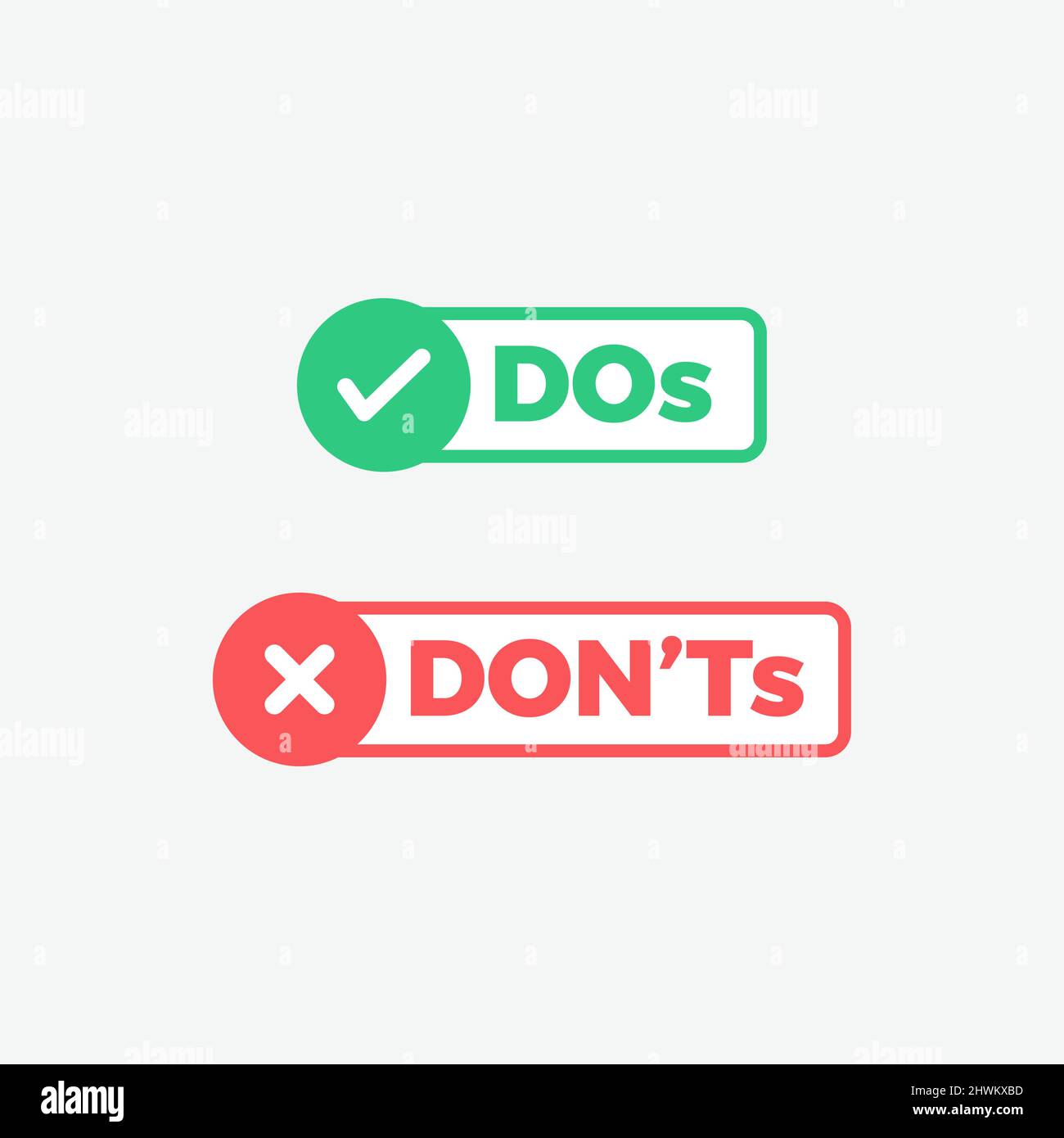 Dos donts vector hi-res stock photography and images - Alamy