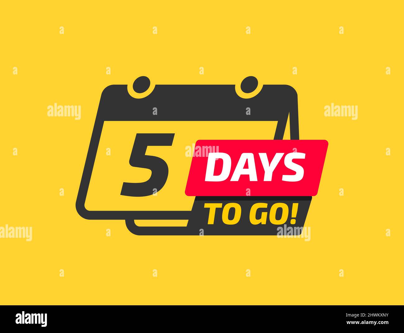 Only 5 days vector vectors hi-res stock photography and images - Alamy