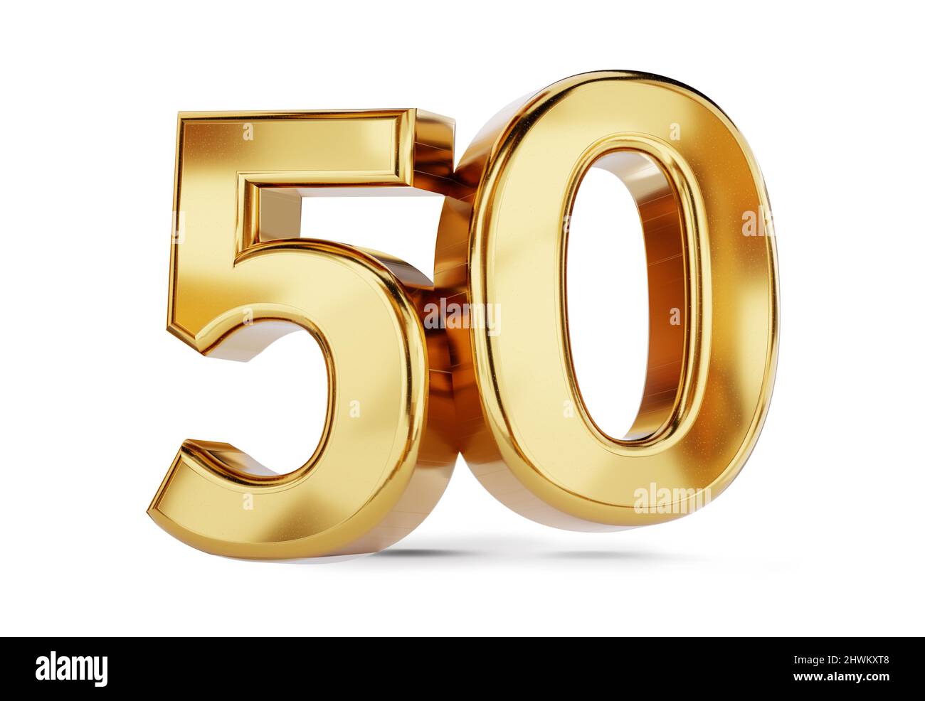 50 golden bold letters isolated on white 3d-illustration Stock Photo ...
