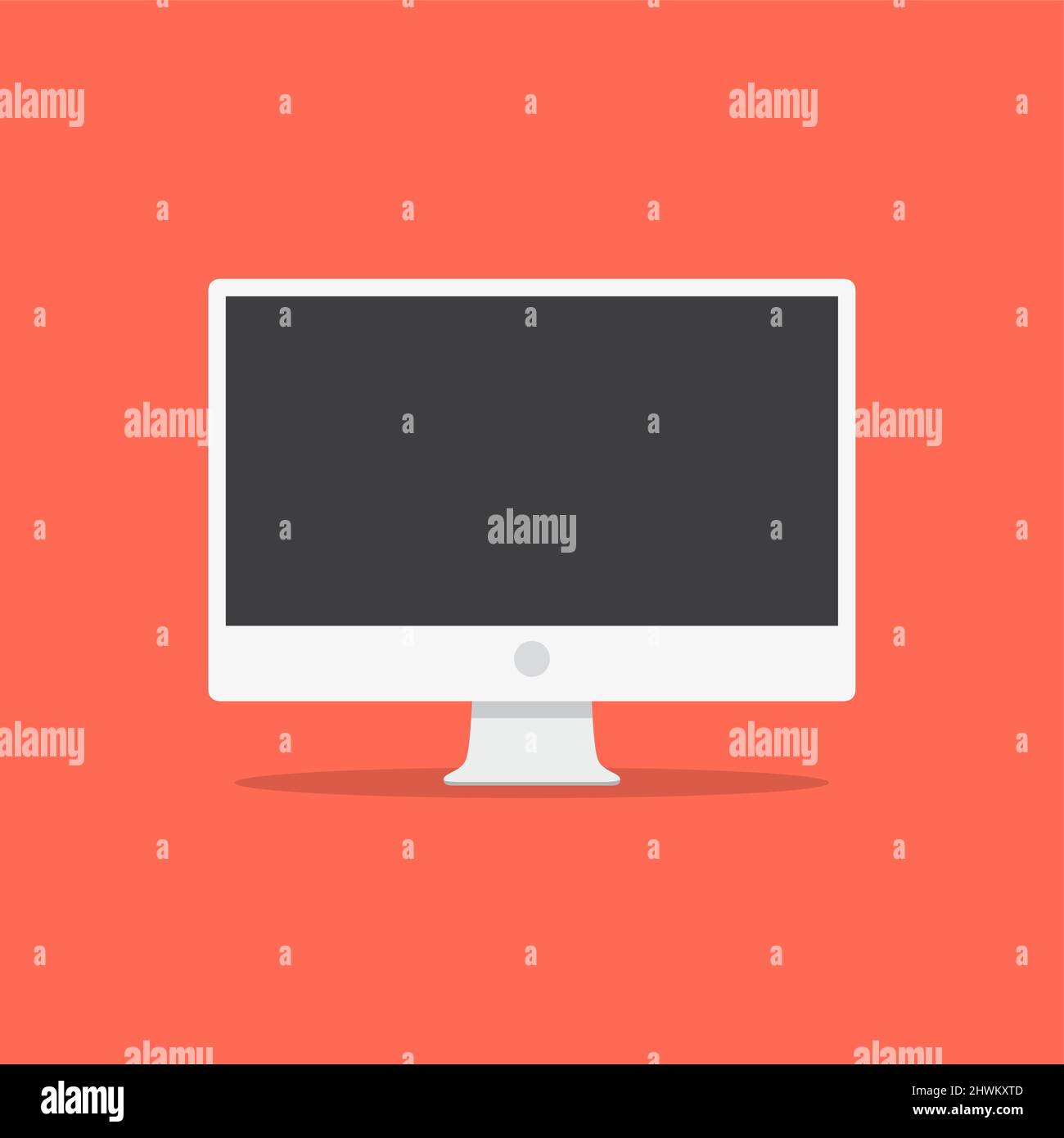 Desktop Computer Flat Vector Icon Stock Vector Image & Art - Alamy