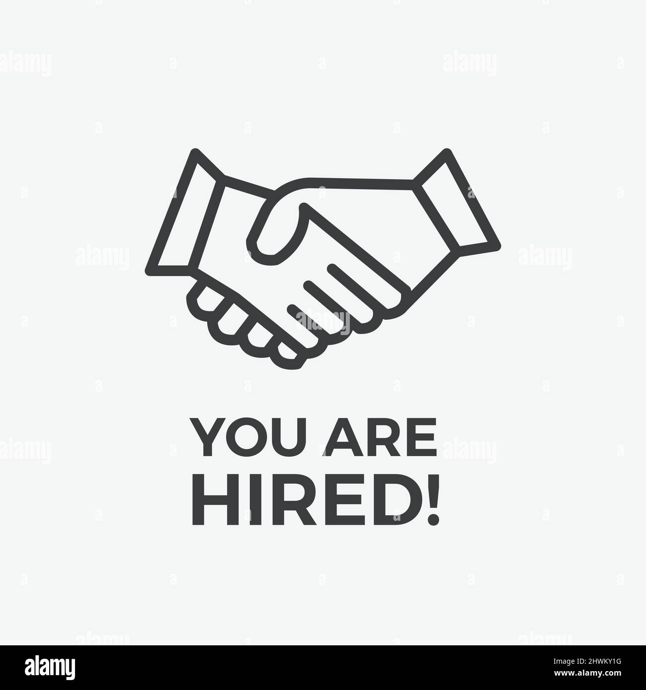 Interview handshake Stock Vector Images - Alamy