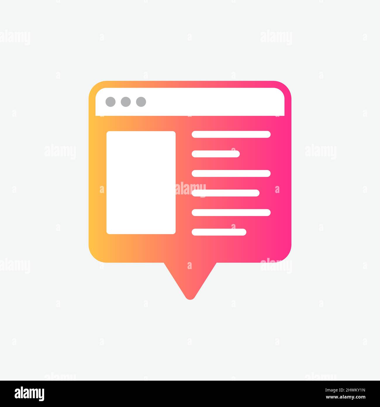 Social Media Post Color Vector Icon Stock Vector Image & Art - Alamy