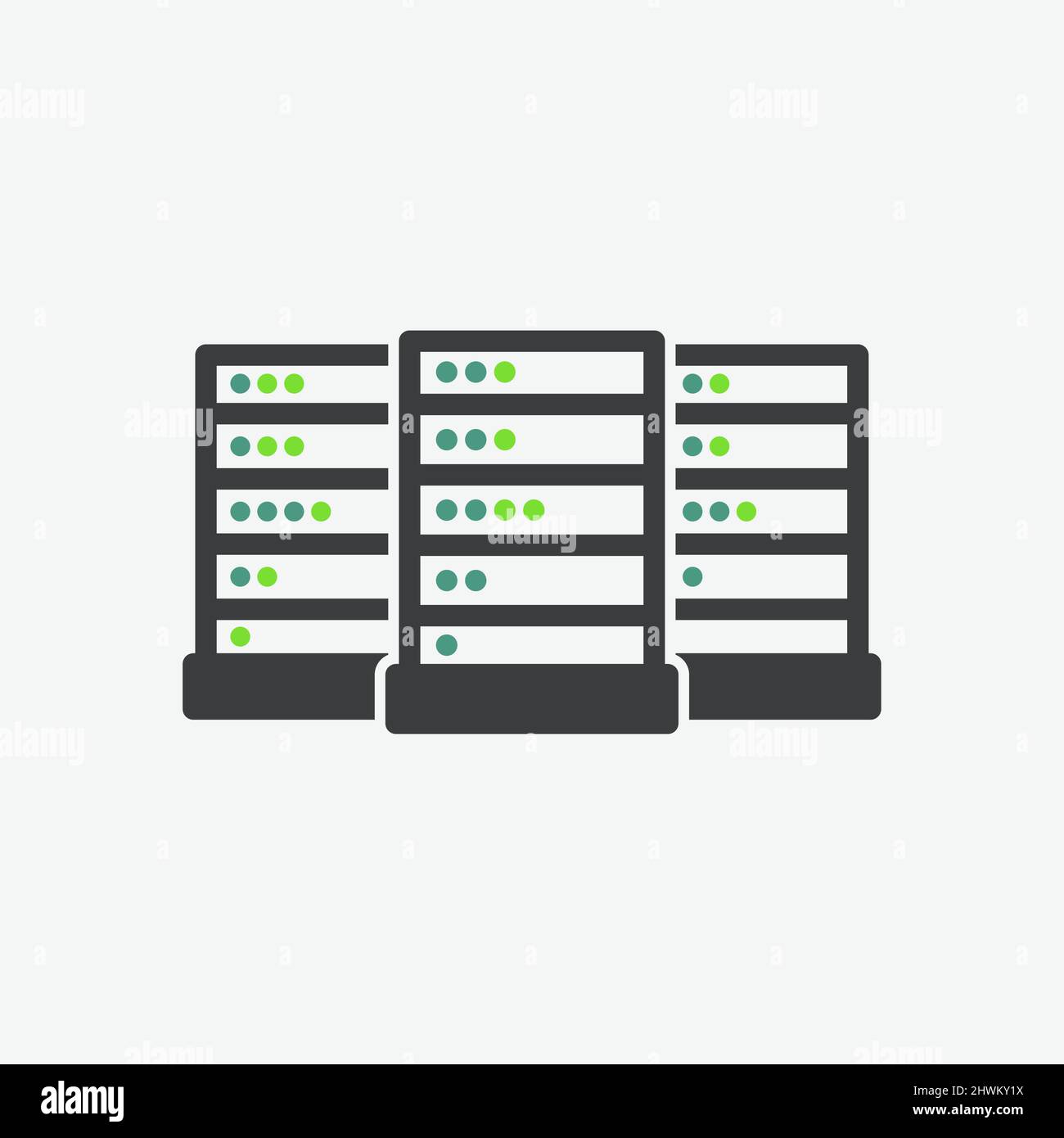 Server rack icon isometric Stock Vector Images - Alamy