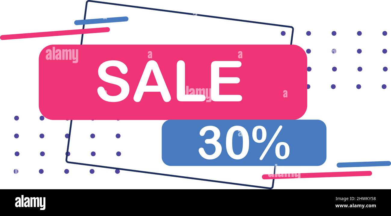 Abstract web banner, business card, template SALE 30 PERCENT - Vector illustration Stock Vector ...