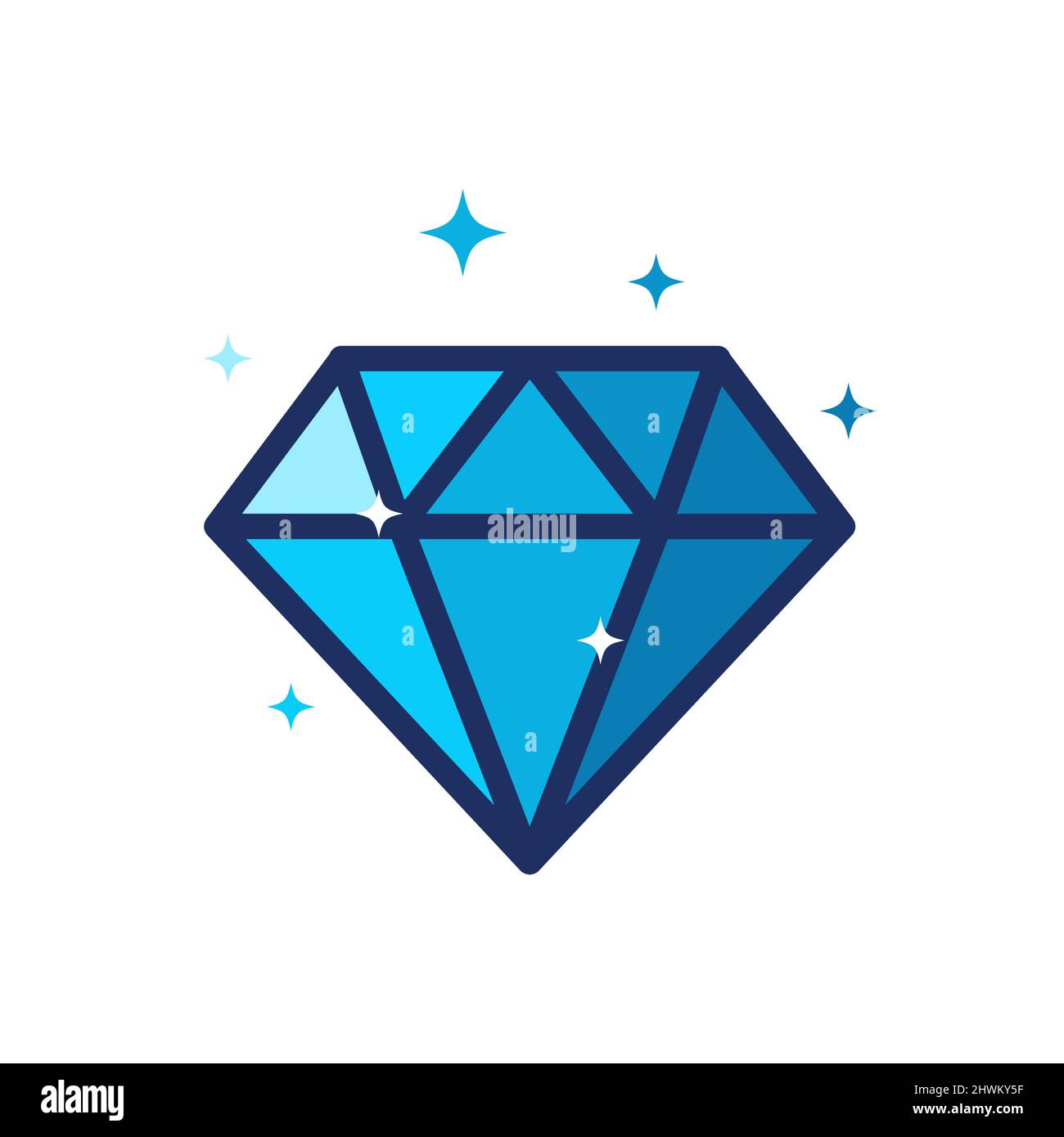 Diamond Flat Vector Color Icon Stock Vector Image & Art - Alamy