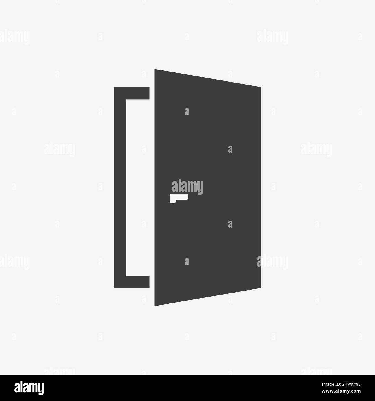 Door Opened Flat Vector Icon Stock Vector Image & Art - Alamy
