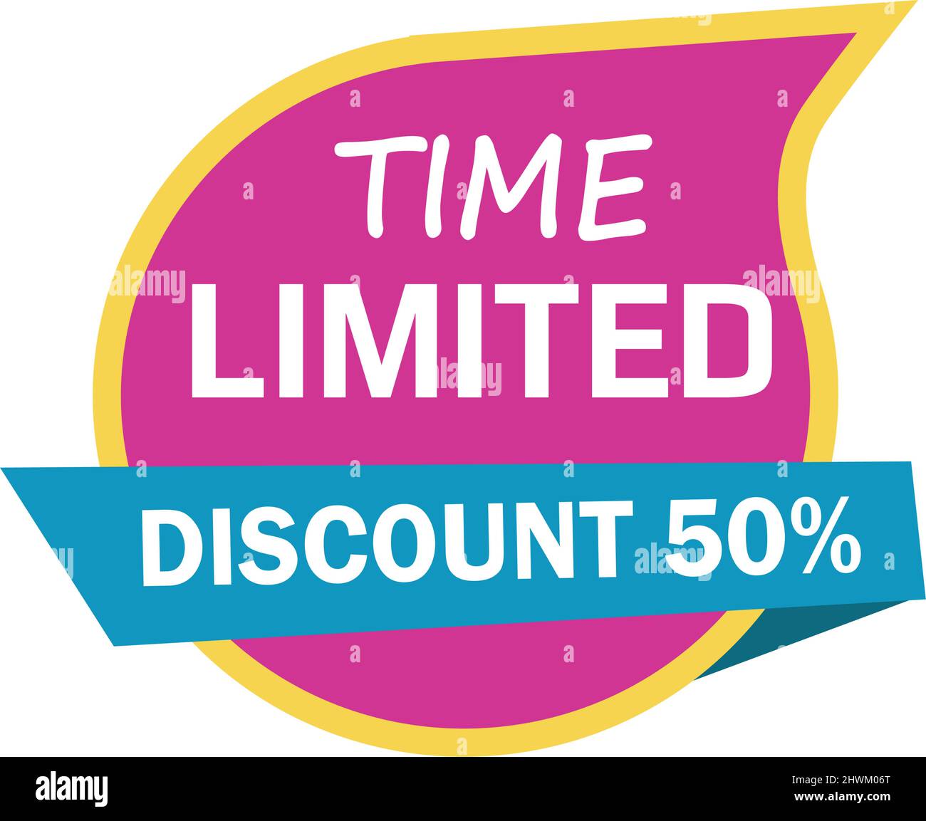 Paint smear web banner, business card, 50 percent DISCOUNT template ...