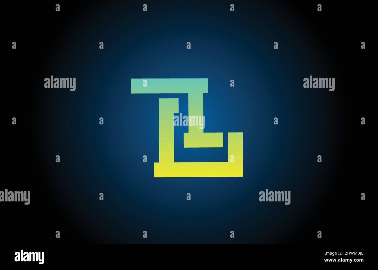 green line L alphabet letter logo icon design. Creative template for ...