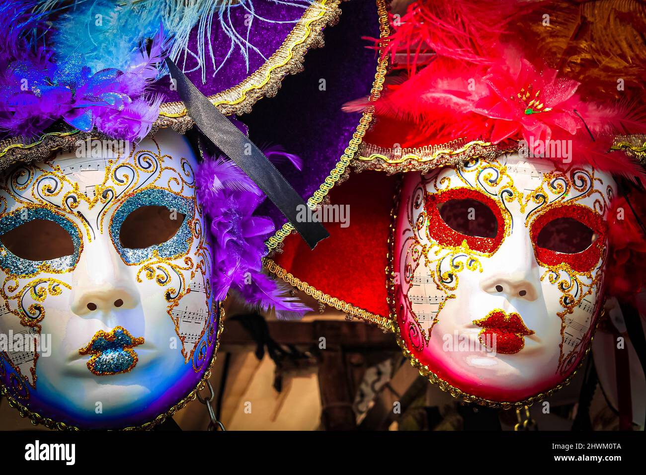 bright colorful carnival masks in Venice, Italy Stock Photo - Alamy