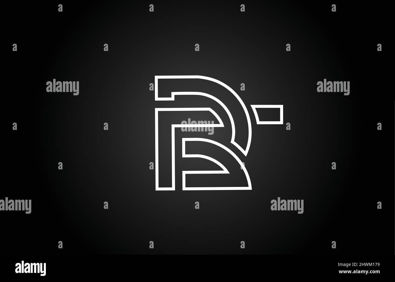line R black and white alphabet letter logo icon design . Creative ...
