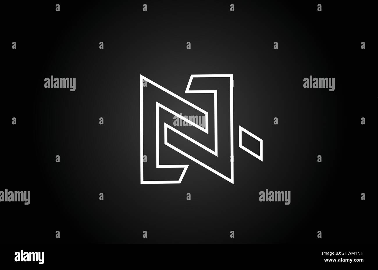 line N black and white alphabet letter logo icon design . Creative ...