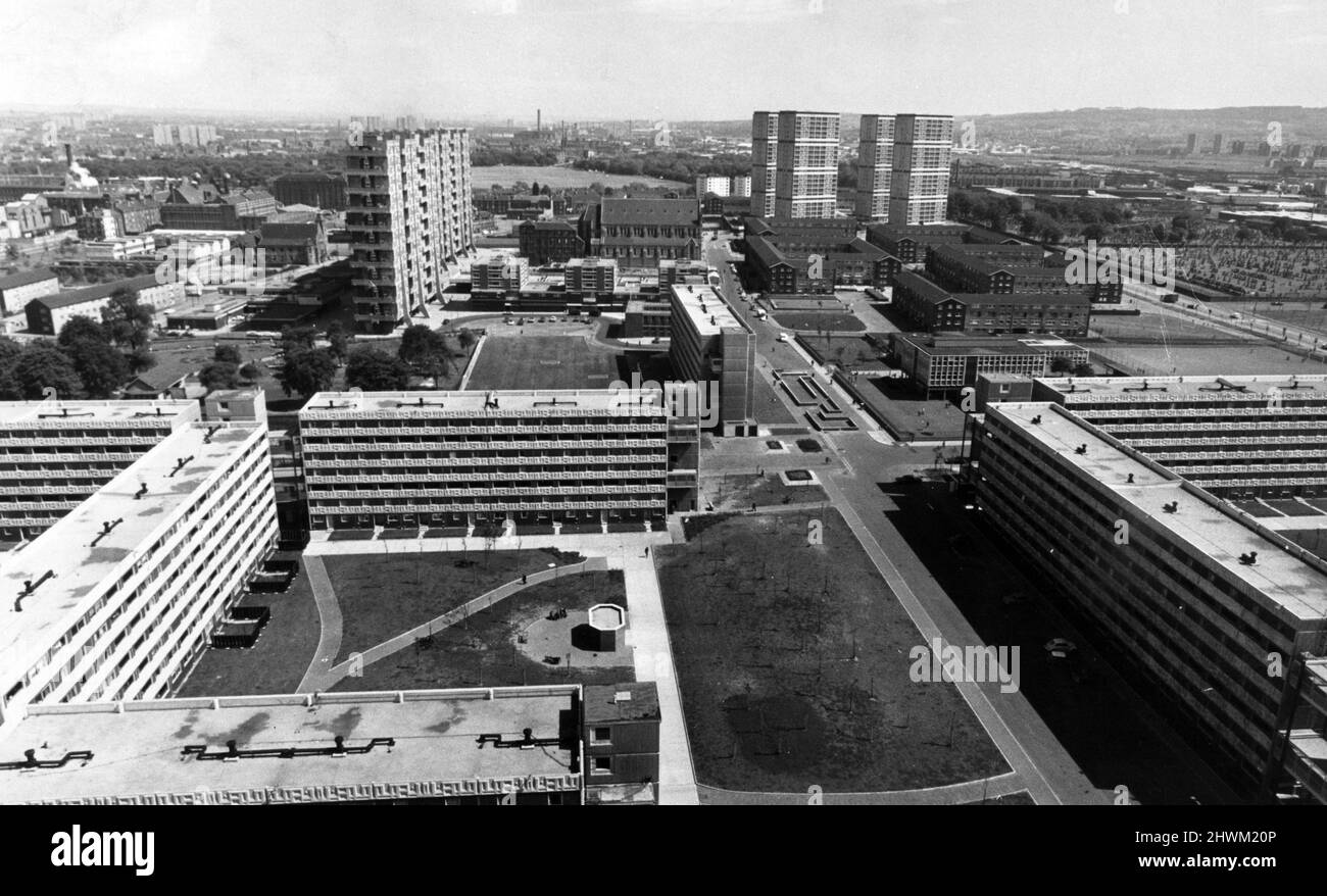 Aerial views of Glasgow, Scotland. 18th June 1973 Stock Photo - Alamy