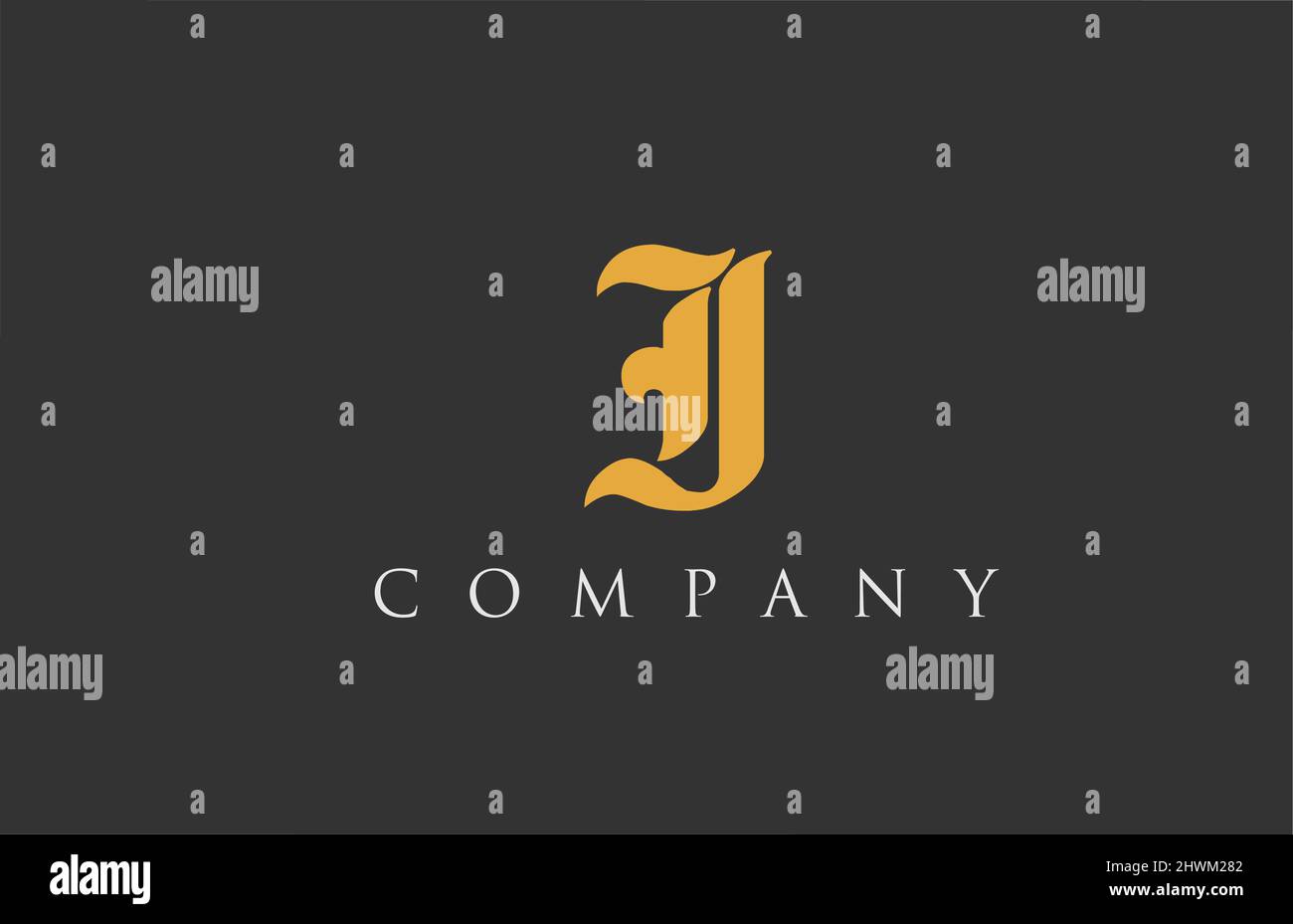 vintage letter I alphabet design. Creative logo icon template for ...