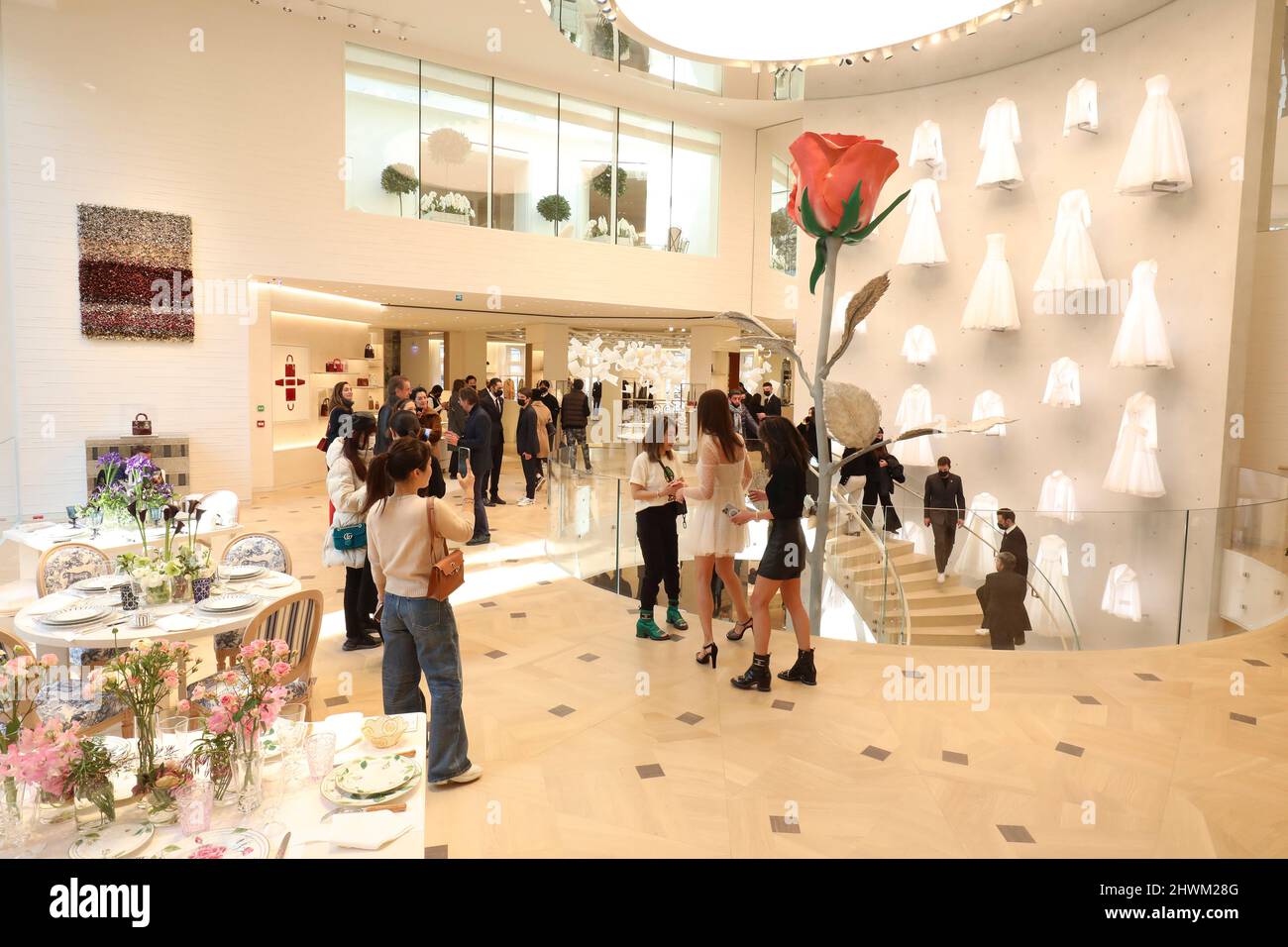THE DIOR FLAGSHIP OPENS IN PARIS AVENUE MONTAIGNE Stock Photo - Alamy