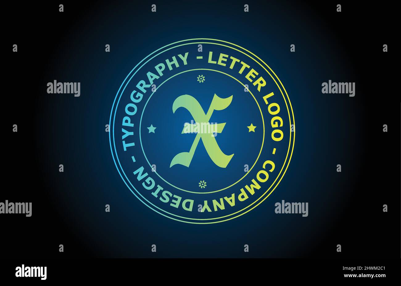 X vintage alphabet letter logo icon design in green color. Creative ...