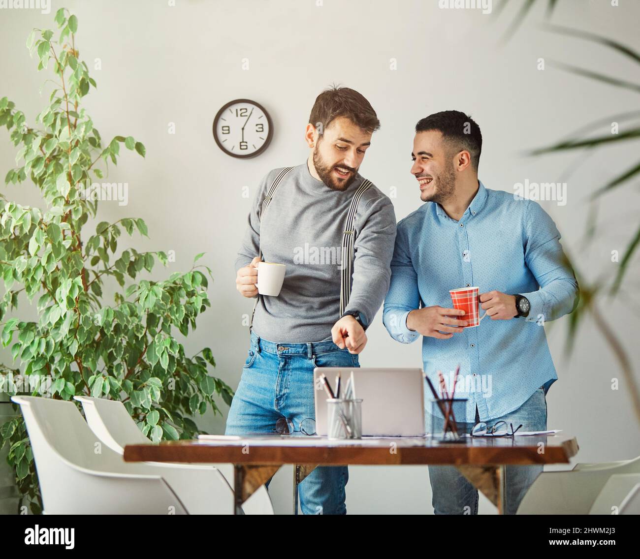 young business people meeting office teamwork happy success corporate ...