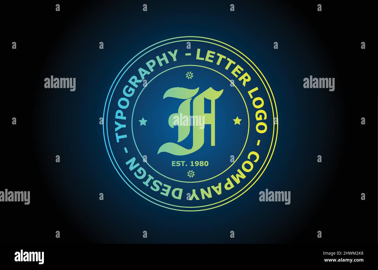 F vintage alphabet letter logo icon design in green color. Creative ...