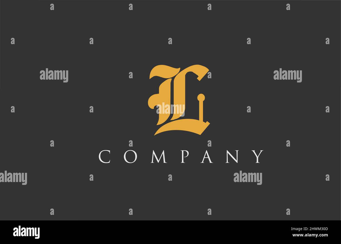 vintage letter L alphabet design. Creative logo icon template for ...