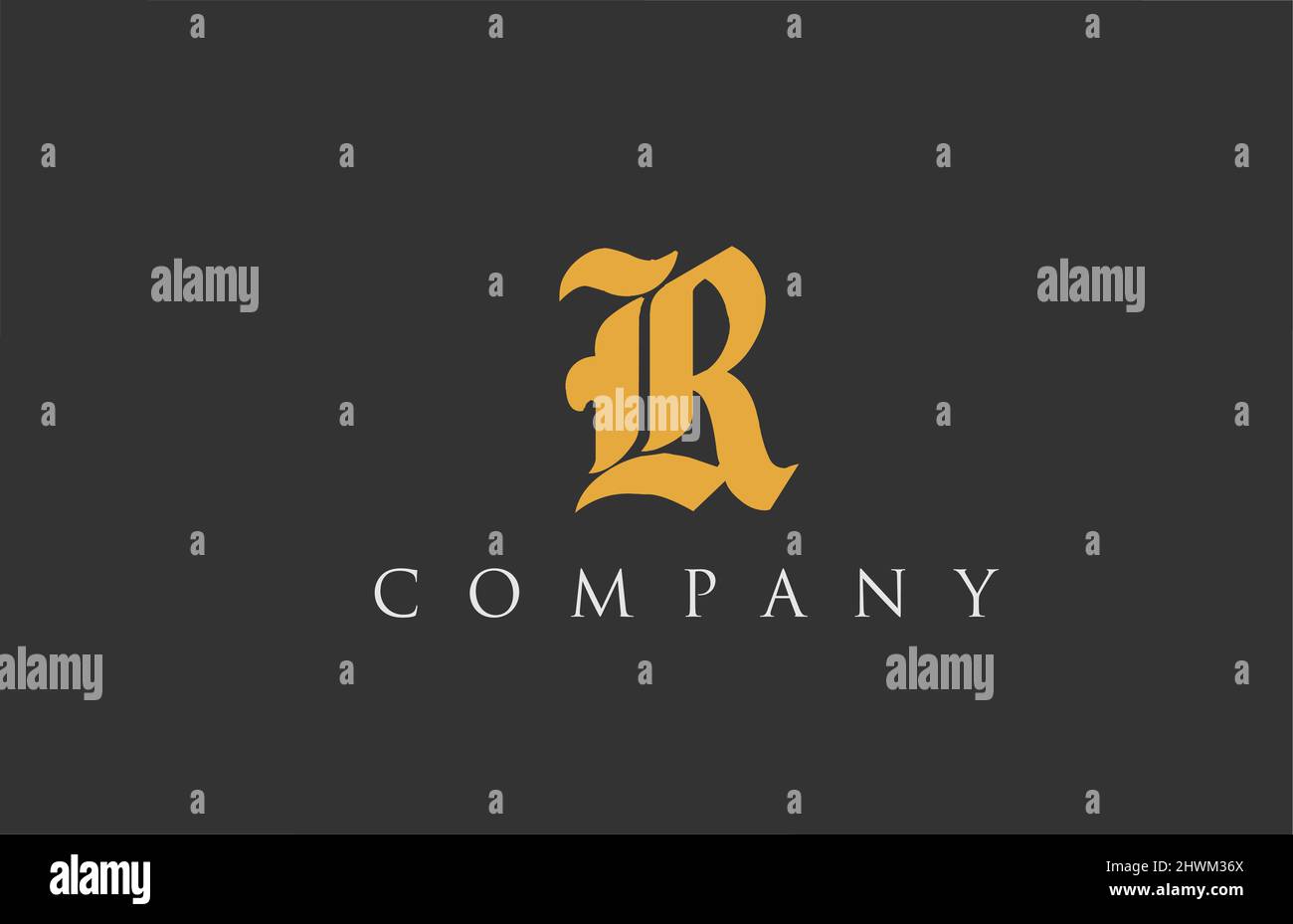 vintage letter R alphabet design. Creative logo icon template for ...