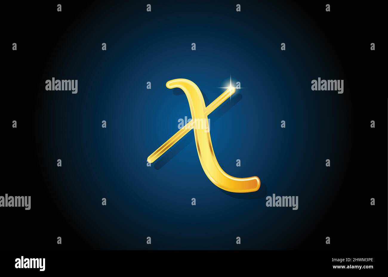 golden golden X alphabet letter logo icon design. Creative luxury ...