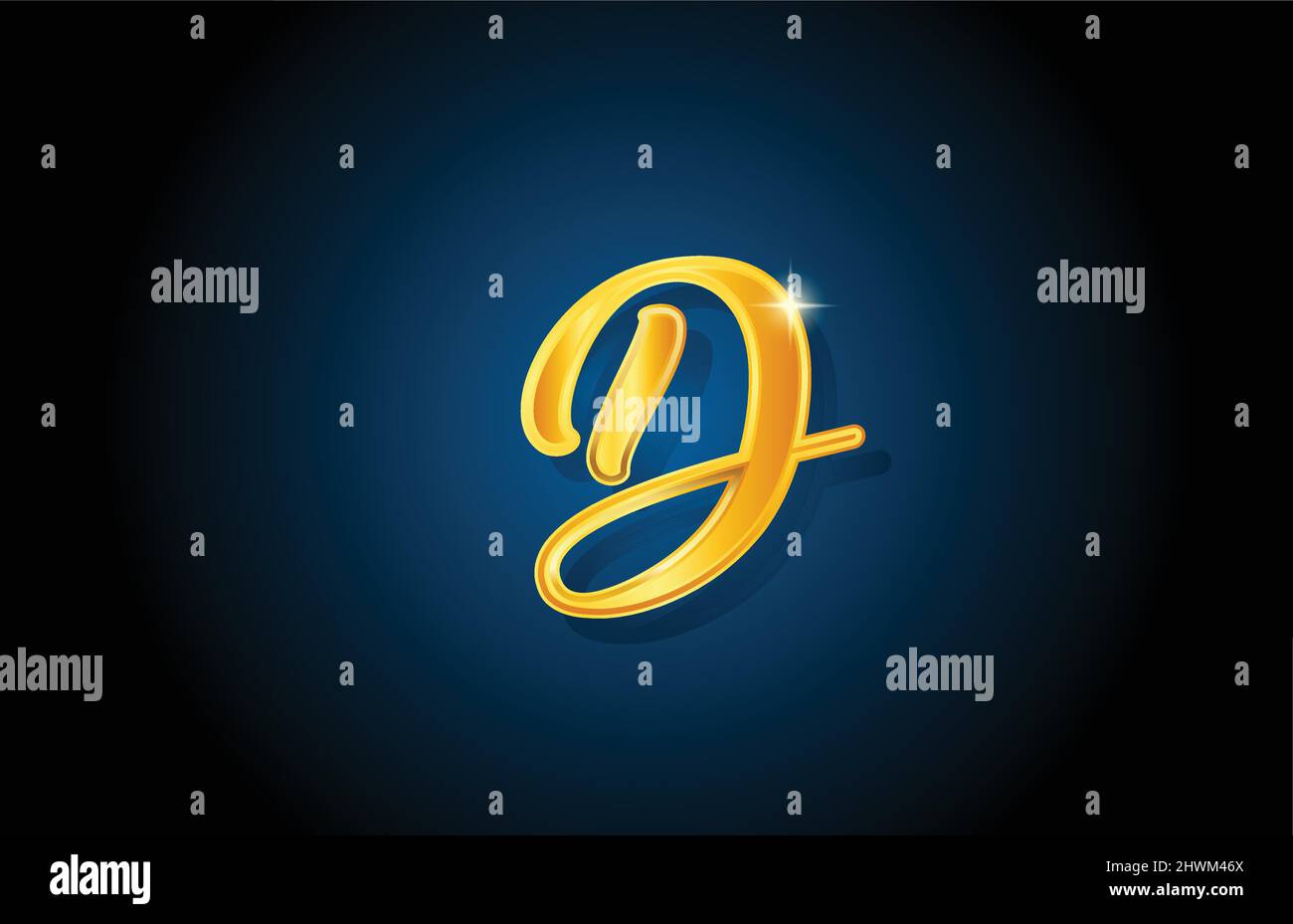 golden golden D alphabet letter logo icon design. Creative luxury ...