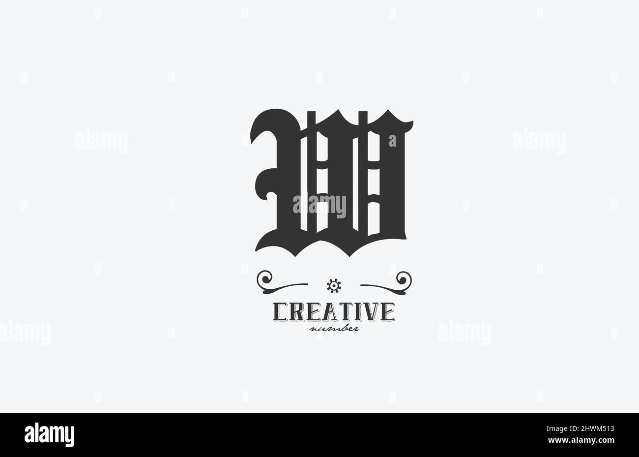 vintage W alphabet letter logo icon design. Creative template for ...