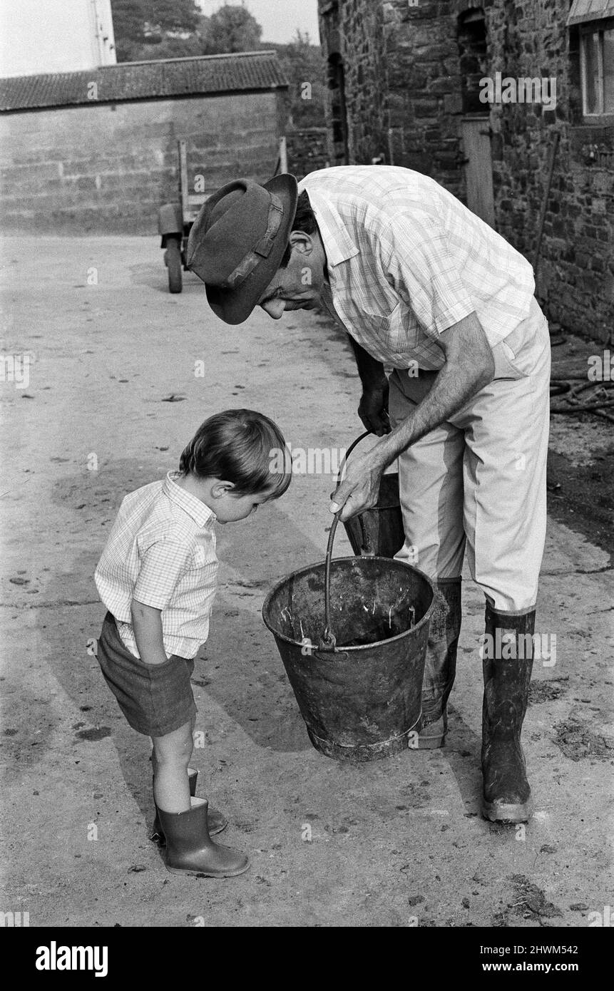 Jeremy Thorpe holidaying at home at his thatched cottage near Cobbaton ...