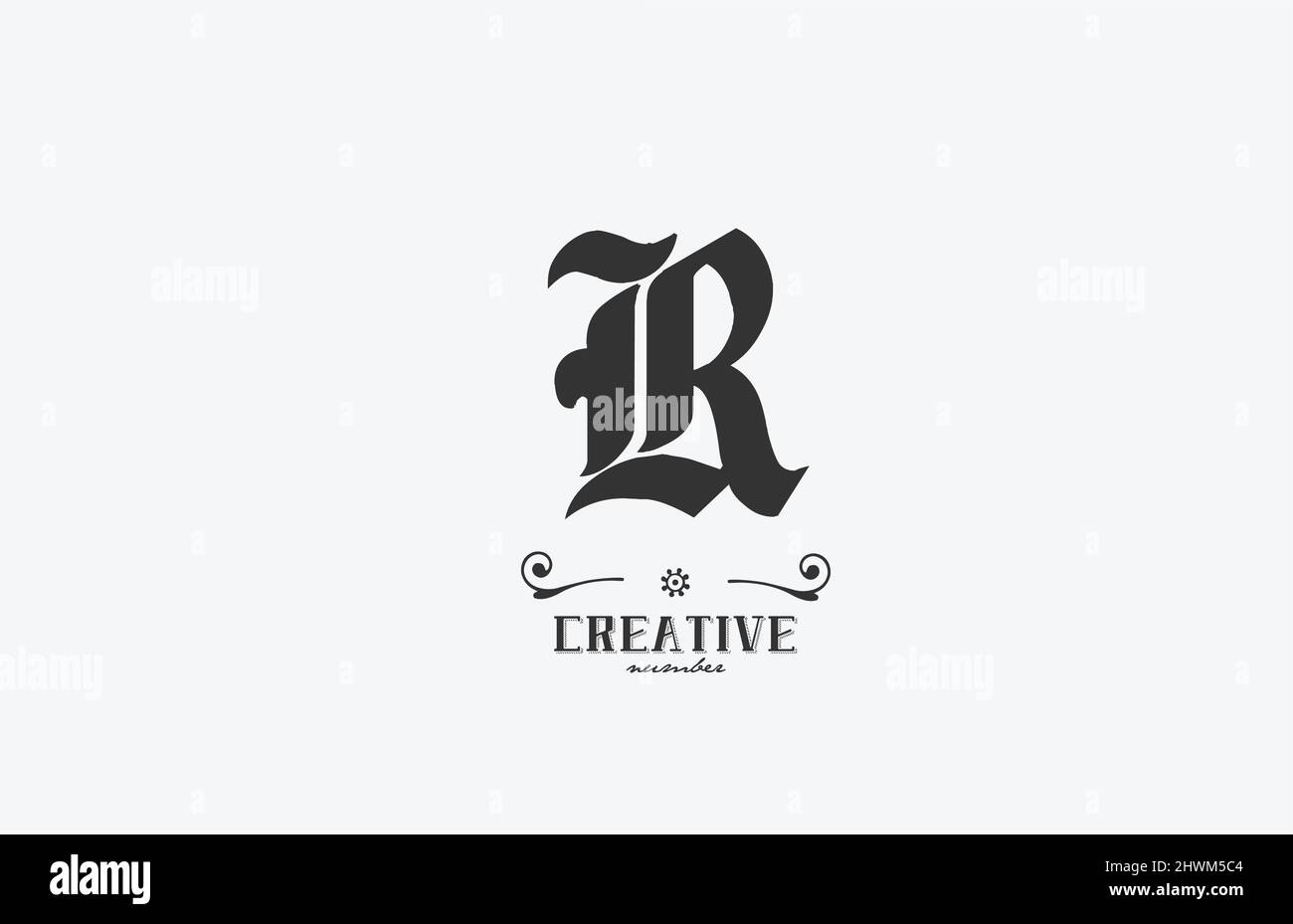 vintage R alphabet letter logo icon design. Creative template for ...